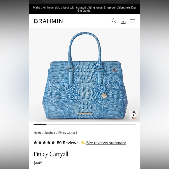 Brahmin | Bags | Brahmin Finley Carryall In Sky Blue | Poshmark